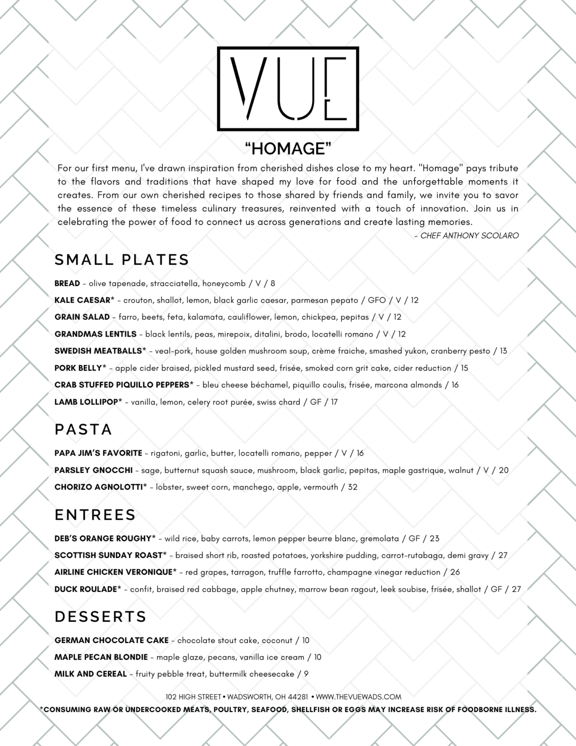 New restaurant, The Vue, opening November 14 in downtown Wadsworth ...